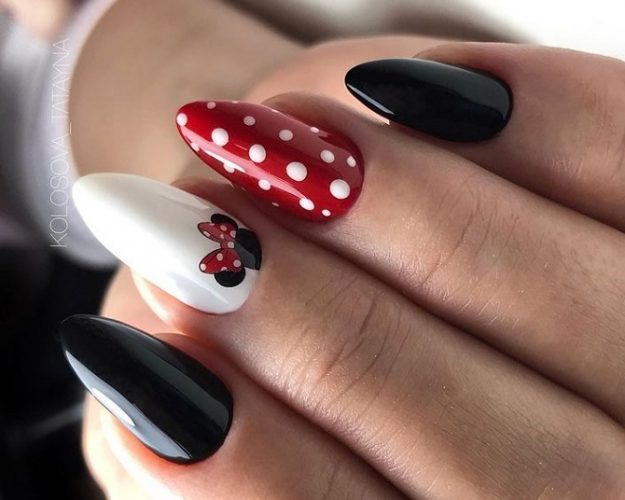 Manicure in the style of Mickey Mouse: photo ideas for nail design